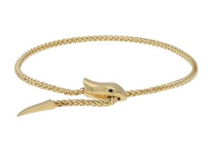 9008005293466 - Goldarmband VIVANCE golden snake Armbänder Gr Gelbgold 375 gelb (gelbgold 375) Damen Armbänder Gold