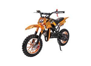 1310553342403 - Kinder-Crossbike Delta Benzin-Kindermotorrad 49 ccm bis zu 40 km h Scheibenbremsen ab 5 Jahren (Orange)