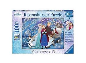 4005556136100 - Ravensburger Puzzle - Ravensburger Kinderpuzzle - 13610 Frozen - Glitzernder Schnee - Disney Frozen Puzzle für Kinder ab 6 Jahren mit 100 Teilen im X