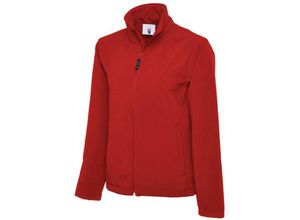 5055682044595 - Uneek - 3-lagige wasserdichte Unisex Softshelljacke Rot m - Schwarz