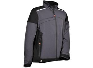 8023796523777 - Cofra - Arbeitsjacke 250 g m² Shellwear mit Reflexstreifen anthrazit 52 - Schwarz