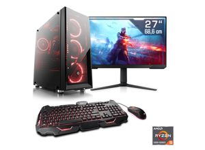 4061474172040 - F (A bis G) CSL Gaming-PC-Komplettsystem HydroX V28321 Computer-Komplettsysteme Gr Microsoft Windows 11 Home (64 Bit) 32 GB RAM 1000 GB SSD schwarz PC Sets