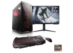 4061474172101 - F (A bis G) CSL Gaming-PC-Komplettsystem HydroX V28119 Computer-Komplettsysteme Gr Microsoft Windows 11 Home (64 Bit) 16 GB RAM 1000 GB SSD schwarz PC Sets