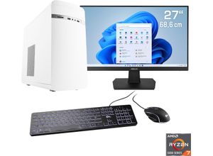 4061474164205 - F (A bis G) CSL Gaming-PC-Komplettsystem Sprint V28519 Computer-Komplettsysteme Gr Microsoft Windows 11 Home (64 Bit) 16 GB RAM 1000 GB SSD weiß PC Sets