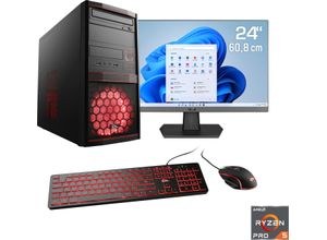 4061474162881 - F (A bis G) CSL Gaming-PC-Komplettsystem Sprint V28982 Computer-Komplettsysteme Gr 8 GB RAM 500 GB SSD rot PC Sets