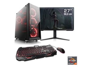 4061474172064 - F (A bis G) CSL Gaming-PC-Komplettsystem HydroX V28117 Computer-Komplettsysteme Gr Microsoft Windows 11 Home (64 Bit) 16 GB RAM 1000 GB SSD schwarz PC Sets