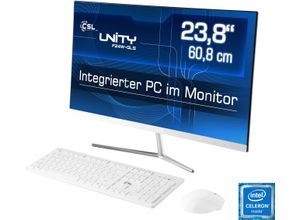 4061474116112 - CSL All-in-One PC Unity F24-GLS mit Windows 10 Pro Computer Gr Microsoft Windows 10 Pro (64 Bit) 8 GB RAM 1000 GB SSD weiß All in One PC