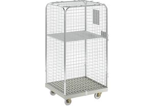 4260316441485 - Rollbehälter SAFE HxBxT 1550 x 720 x 810 mm Rollplatte grau