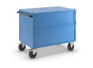 4054666002140 - eurokraft pro Kastenwagen Wände aus Stahlblech mit Deckel LxB 1250 x 800 mm