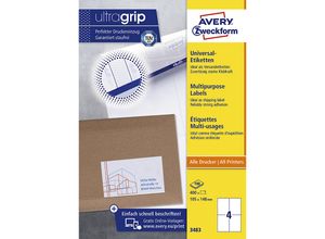 4251924701948 - Universaletiketten permanent weiß LxB 105 x 148 mm 100 Bögen ab 10 VE