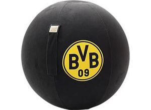 4005380520519 - Sitzball mit BVB-Logo offizielles Lizenzprodukt mit Griff Ø ca 650 mm Polyester & PVC schwarz