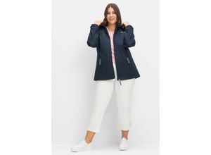 8935258720993 - Große Größen Wind- und wasserabweisende Softshelljacke marine Gr54