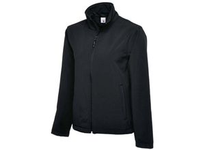 5055682057007 - Uneek - 3-lagige wasserdichte Unisex Softshelljacke Schwarz 6XL - Schwarz