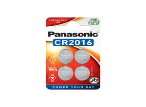 5410853059028 - Batterie Lithium Knopfzelle CR2016 3V Electronics Lithium Power Retail Blister (4-Pack) - Panasonic