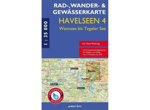 9783866361171 - Rad- Wander- & Gewässerkarte   Rad- Wander- und Gewässerkarte Havelseen Wannsee bis Tegeler SeeBl4 Karte (im Sinne von Landkarte)