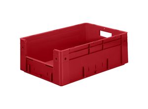 4031022030405 - Schwerlast-Euronormbehälter pp Wände + Boden geschlossen Eingrifföffnung LxBxH 600x400x210 mm Farbe rot ve 2 Stück