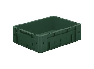 4031022031297 - Schwerlast-Euro-Behälter Polypropylen Volumen 92 l LxBxH 400 x 300 x 120 mm Wände geschlossen Boden geschlossen grün VE 4 Stk