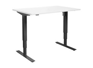 4061753258601 - Schreibtisch Atlanta elektrisch höhenverstellbar gerade BxT 1400 x 800 mm weiß schwarz