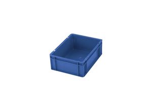 4031022064349 - Euro-Format-Stapelbehälter Wände und Boden geschlossen LxBxH 600 x 400 x 75 mm blau VE 5 Stk