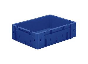 4031022031280 - Schwerlast-Euro-Behälter Polypropylen Volumen 92 l LxBxH 400 x 300 x 120 mm Wände geschlossen Boden geschlossen blau VE 4 Stk