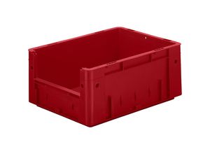 4031022031433 - Schwerlast-Euronormbehälter pp Wände + Boden geschlossen Eingrifföffnung LxBxH 400x300x175 mm Farbe rot ve 4 Stück