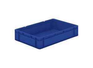 4031022015983 - Euro-Format-Stapelbehälter Wände und Boden geschlossen LxBxH 600 x 400 x 120 mm blau VE 5 Stk