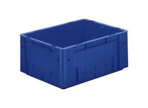 4031022031372 - Schwerlast-Euro-Behälter Polypropylen Volumen 145 l LxBxH 400 x 300 x 175 mm Wände geschlossen Boden geschlossen blau VE 4 Stk