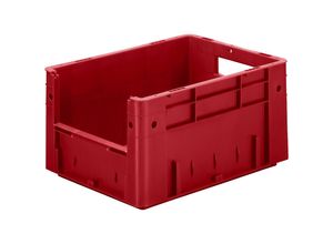 4031022031211 - Schwerlast-Euronormbehälter pp Wände + Boden geschlossen Eingrifföffnung LxBxH 400x300x210 mm Farbe rot ve 4 Stück