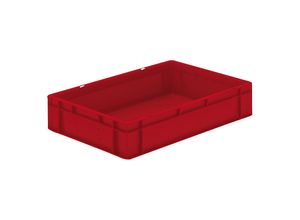 4031022015976 - Euro-Format-Stapelbehälter Wände und Boden geschlossen LxBxH 600 x 400 x 120 mm rot VE 5 Stk