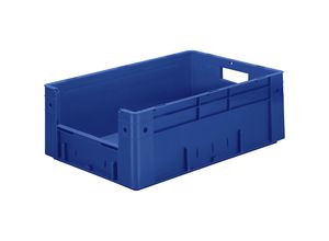 4031022030412 - Schwerlast-Euronormbehälter pp Wände + Boden geschlossen Eingrifföffnung LxBxH 600x400x210 mm Farbe blau ve 2 Stück