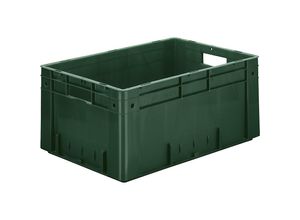 4031022030139 - Schwerlast-Euro-Behälter Polypropylen Volumen 50 l LxBxH 600 x 400 x 270 mm Wände geschlossen Boden geschlossen grün VE 2 Stk