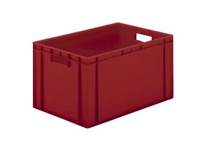 4031022014986 - Euro-Format-Stapelbehälter Wände und Boden geschlossen LxBxH 600 x 400 x 320 mm rot VE 5 Stk