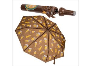 Image of Taschen-Regenschirm, Design Bierflasche