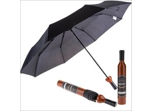 Image of Taschen-Regenschirm, Design Whiskyflasche, Länge ca. 90 cm