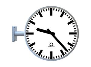 4030275045693 - Außenuhr METROLINE doppelseitig weißaluminium kaiserkraft