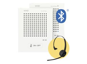 4043106043058 - Gegensprechanlage VoiceBridge Standard Bluetooth 2 Sprechstellen 1 Headset kontaktlos netzbetrieben