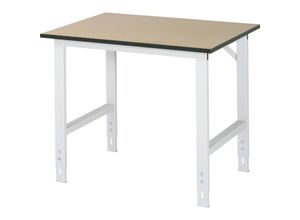 4040376888099 - Arbeitstisch höhenverstellbar Höhe 760 - 1080 mm MDF-Platte BxT 1000 x 800 mm lichtgrau