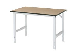 4040376813268 - Arbeitstisch höhenverstellbar Höhe 760 - 1080 mm MDF-Platte BxT 1250 x 800 mm lichtgrau