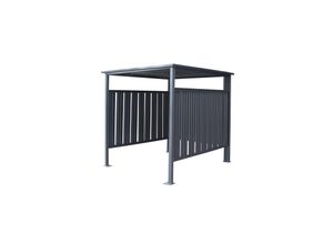 4260280772813 - Metall Fahrradunterstand Raucherunterstand Fahrrad-Carport anthrazit 180 x 200 cm x 210 cm (l x b x h) - Westmann