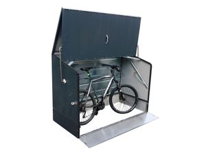 4011964071704 - 7170 Fahrradbox Fahrradgarage Gartenbox 196x89x133 cm anthrazit mit Rampe - Tepro