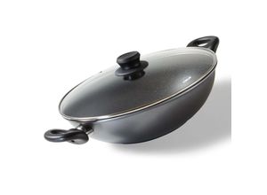 4020728166044 - Wok STONELINE Pfannen Gr Ø 28 cm + Höhe 85 cm grau (anthrazit) Wok Woks Pfanne Ø 28 cm Induktion