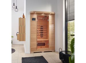 4260255472090 - Infrarotkabine redsun m - 120 x 105 x 190 cm - für 2 Personen 5 Keramikstrahler Hemlocktanne i Infrarotsauna Sauna Wärmekabine Infrarot - Home