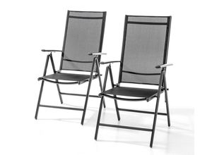 4059306002870 - HC Garten & Freizeit Aluminium Klappsessel 2er Set - Anthrazit