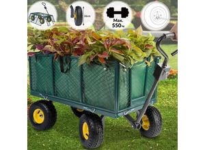 4251776604404 - Gardebruk® Gartenkarren Bollerwagen 114 x 52 x 105cm grün