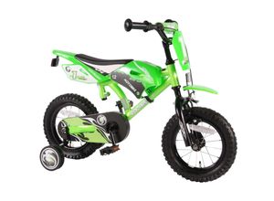 8715347612077 - Volare Motobike Kinderfahrrad - Jungen - 12 Zoll - Grün - 95% zusammengebaut