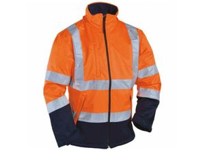 6933157036780 - Vizwell - Softshelljacke atmungsaktiv wind- und wasserdicht VW135O Gr 5XL orange marine - orange marine