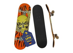 4009197303259 - Skateboard Totenkopf I Skate-Board mit ABEC 7 Kugellager I hochwertige Skateboards aus Holz & Aluminum I Skateboard Erwachsene I 785 x 204 cm Skateboard Deck mit Totenkopf