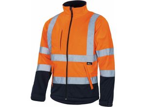 6933157036773 - Vizwell - Softshelljacke atmungsaktiv wind- und wasserdicht VW135O Gr 4XL orange marine - orange marine