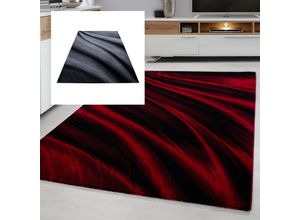 4058819074626 - Teppich modern Designer Wohnzimmer Abstrakt Muster Rot oder Schwarz