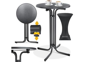 4260751940239 - KESSER® Gastro Stehtisch klappbar - Gastronomie Bistrotisch rund - Wetterbeständiger Klapptisch Gartentisch - Runder Partytisch - Hitzebeständig - Stabil und sicher